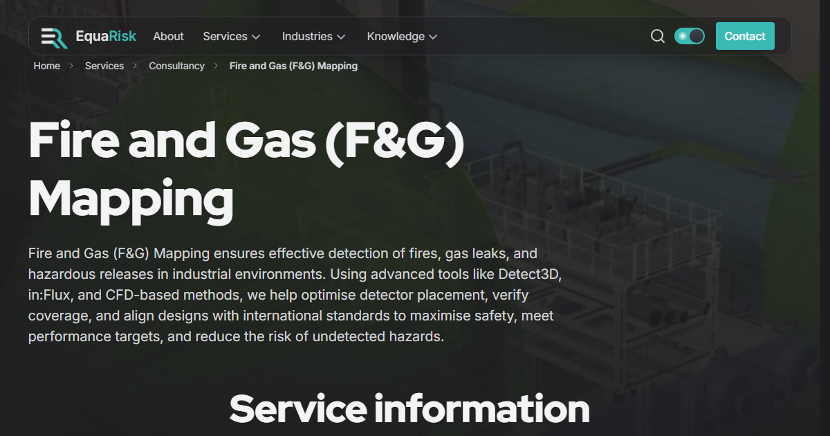 Fire and Gas (F&G) Mapping | Consultancy Services | Equarisk | Equarisk