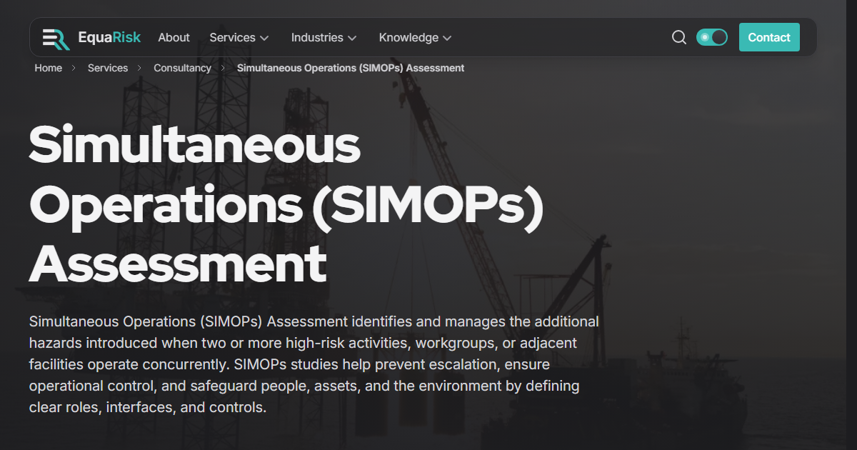 Simultaneous Operations Simops Assessment Consultancy Services